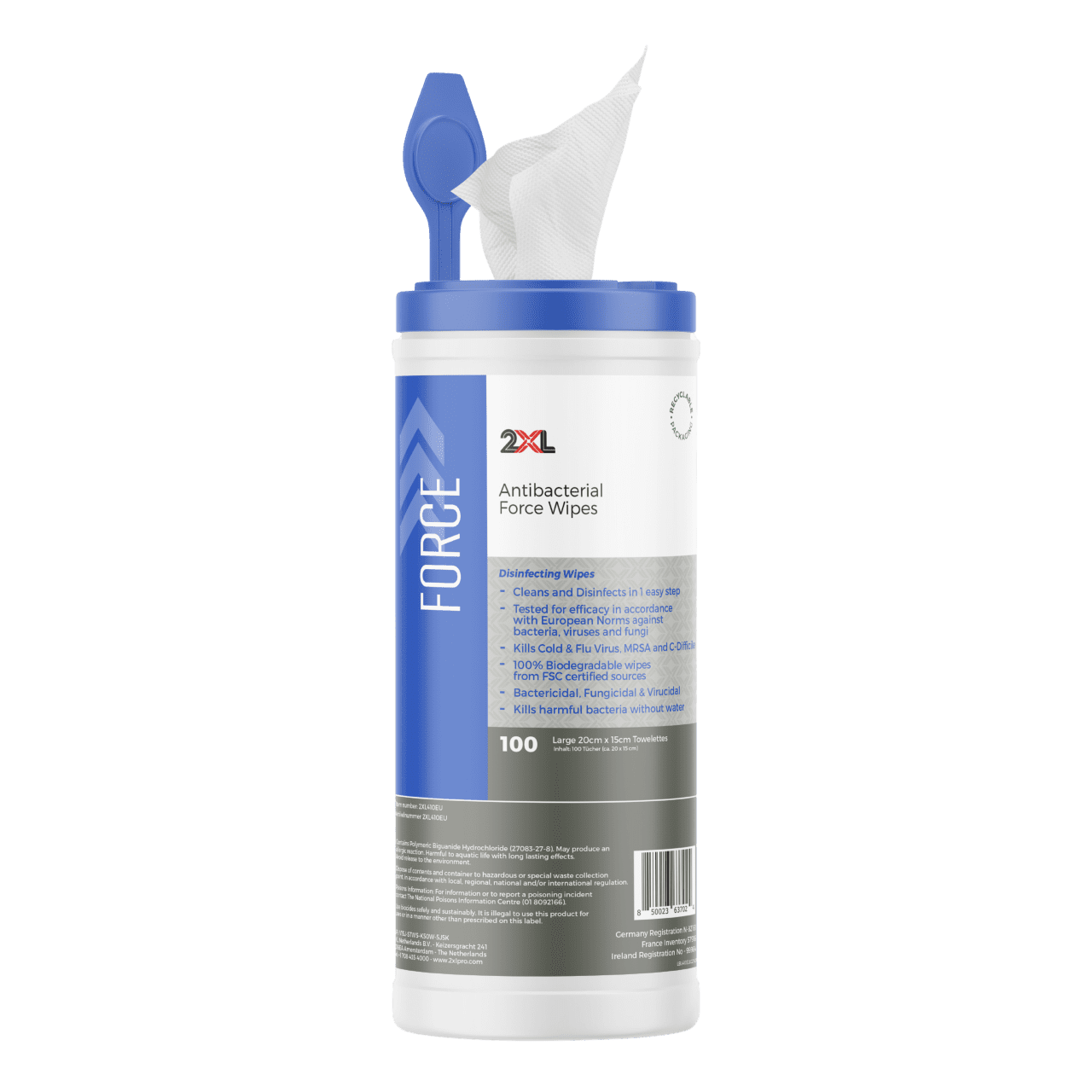 Antibacterial Force® Wipes (100 count) | 2XL Corporation